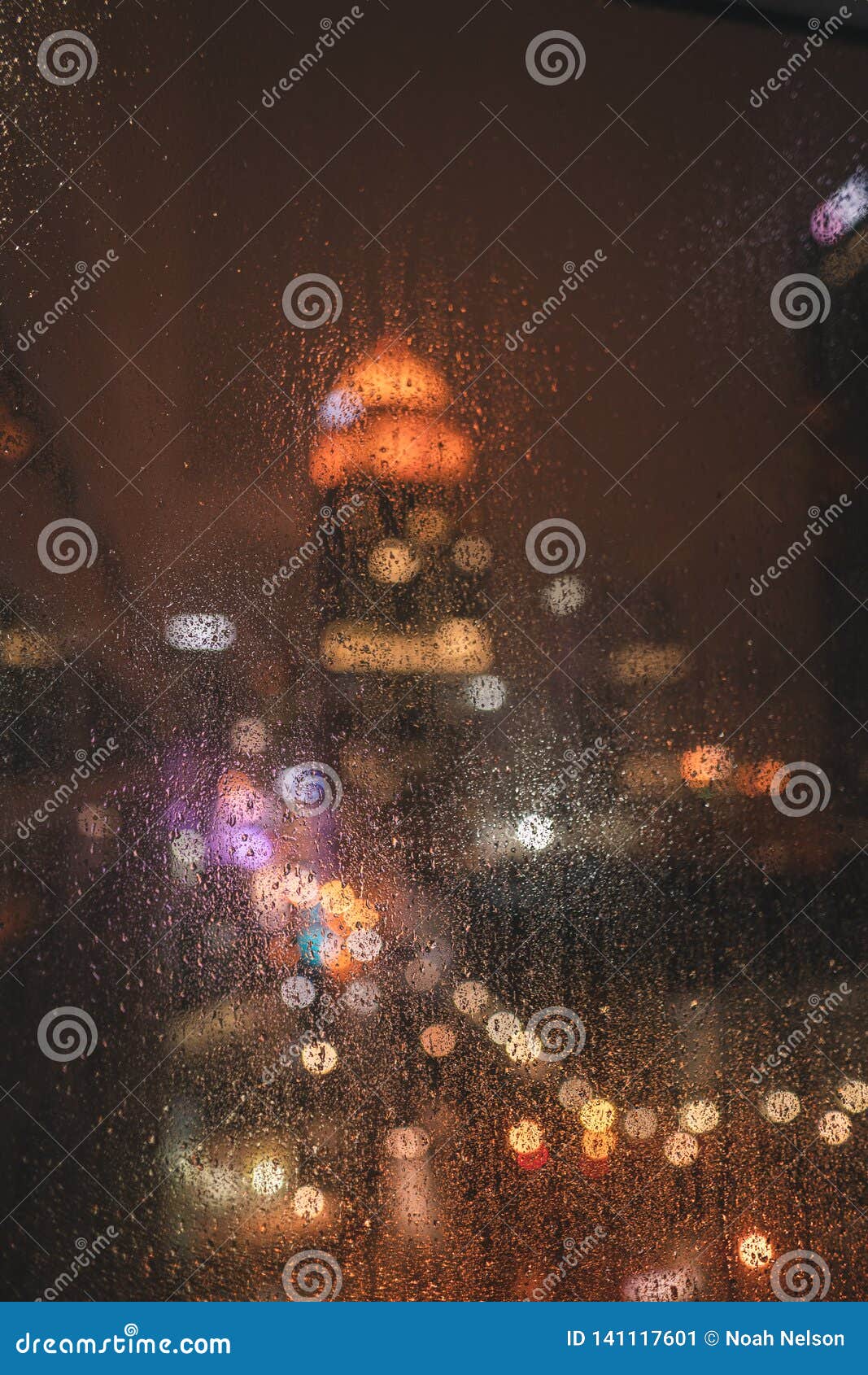 City Night Raindrops stock image. Image of glass, downtown - 141117601