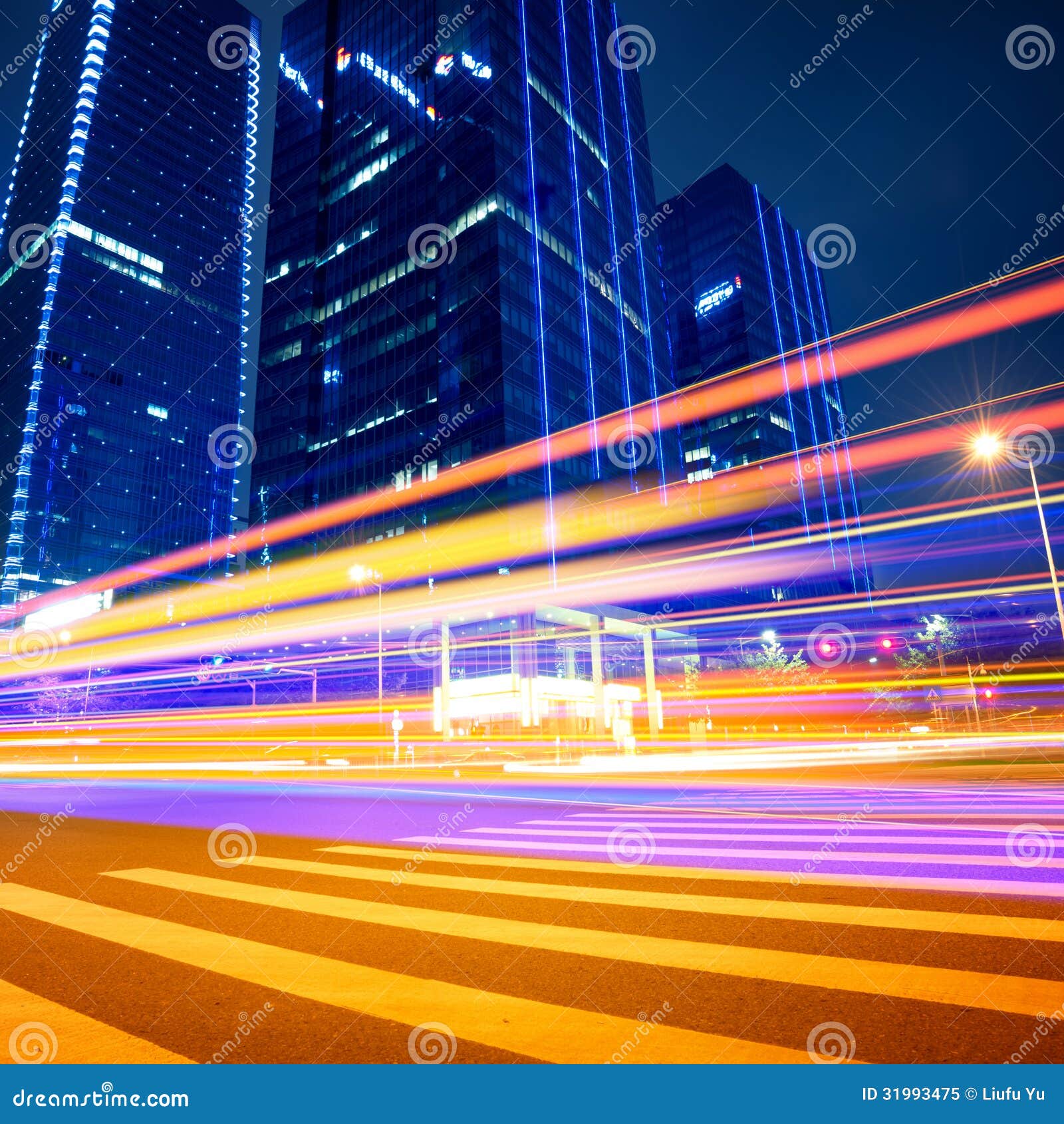 City at night stock image. Image of night, dark, modern - 31993475