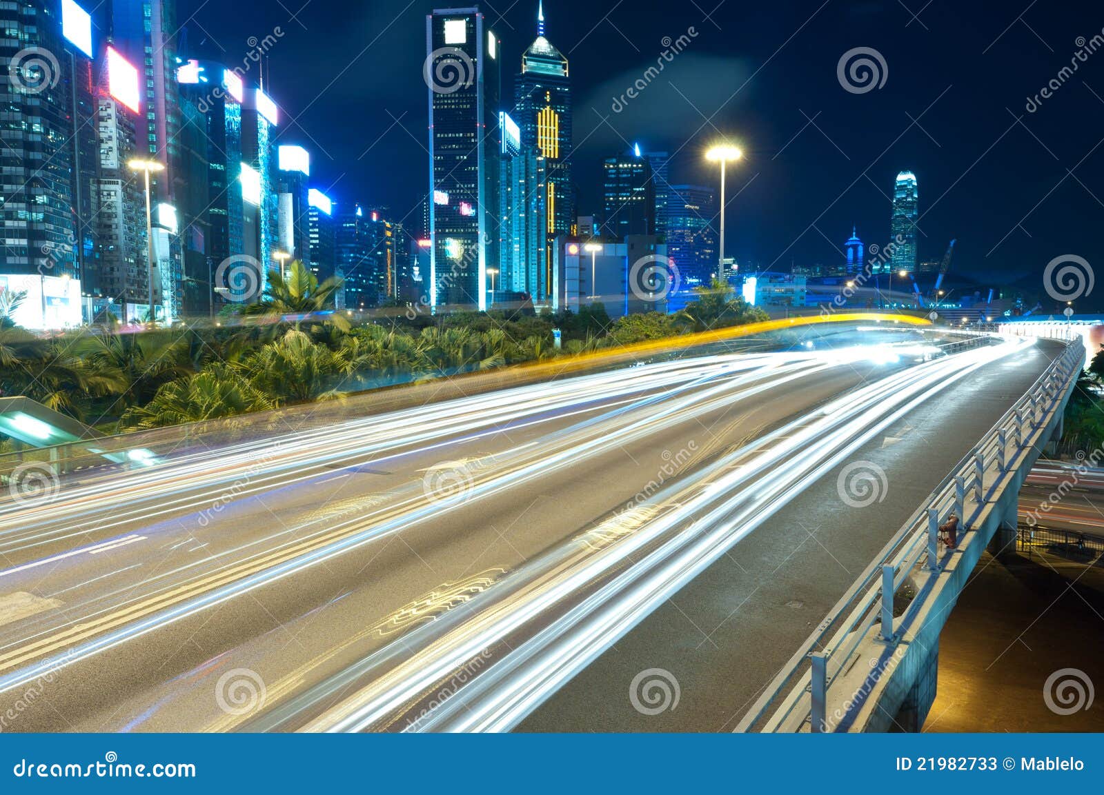City Night Traffic stock image. Image of lines, architecture - 21982733