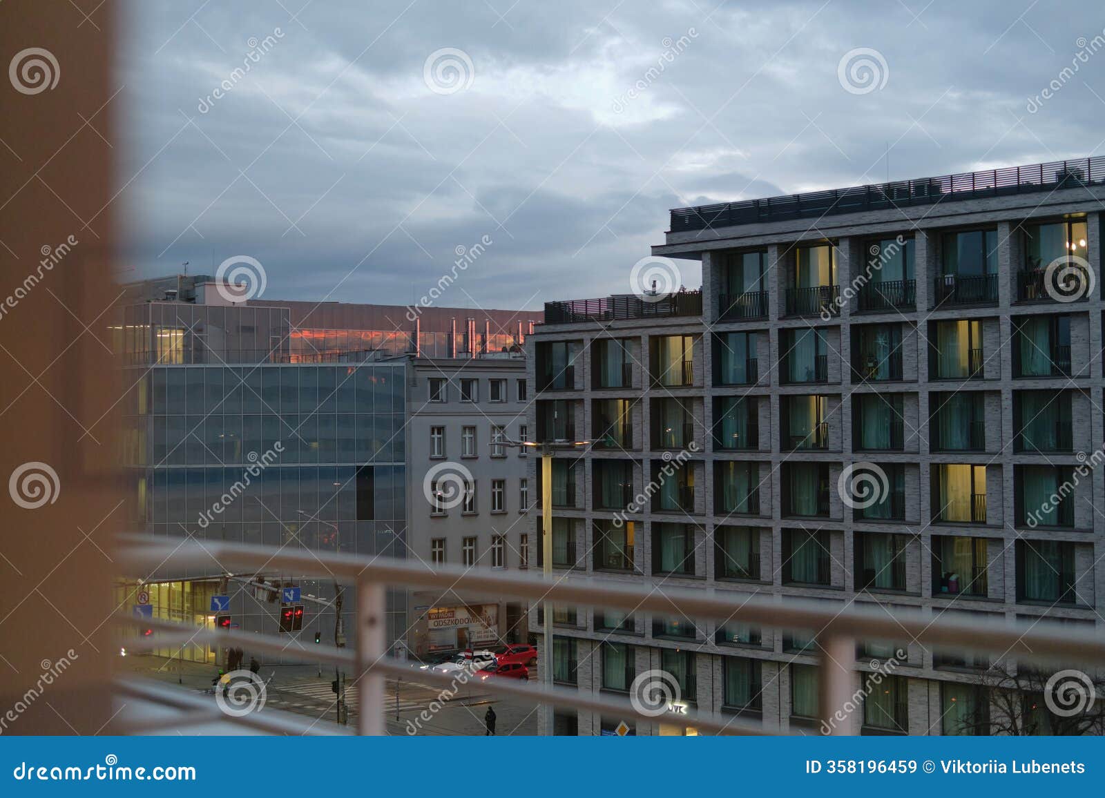 City Night View from the Hotel Window Stock Image - Image of skyline ...