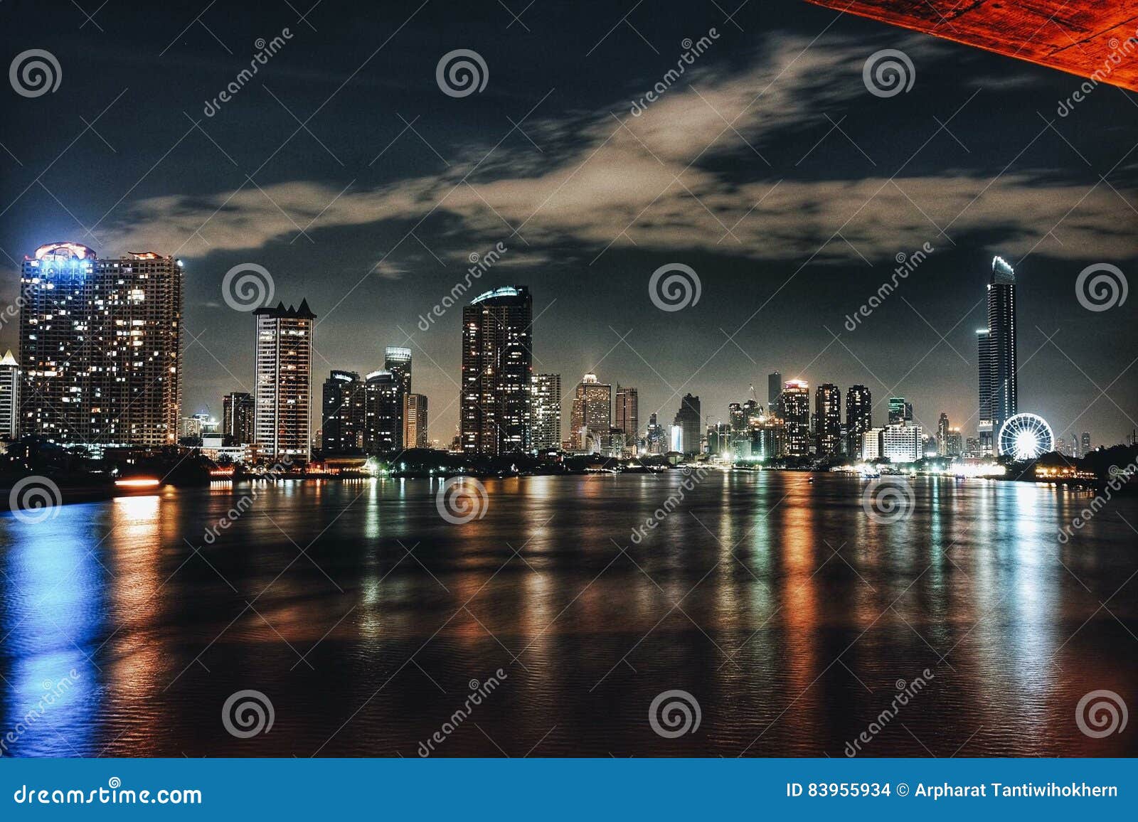 City nightlife stock photo. Image of light, shadow, skylight - 83955934