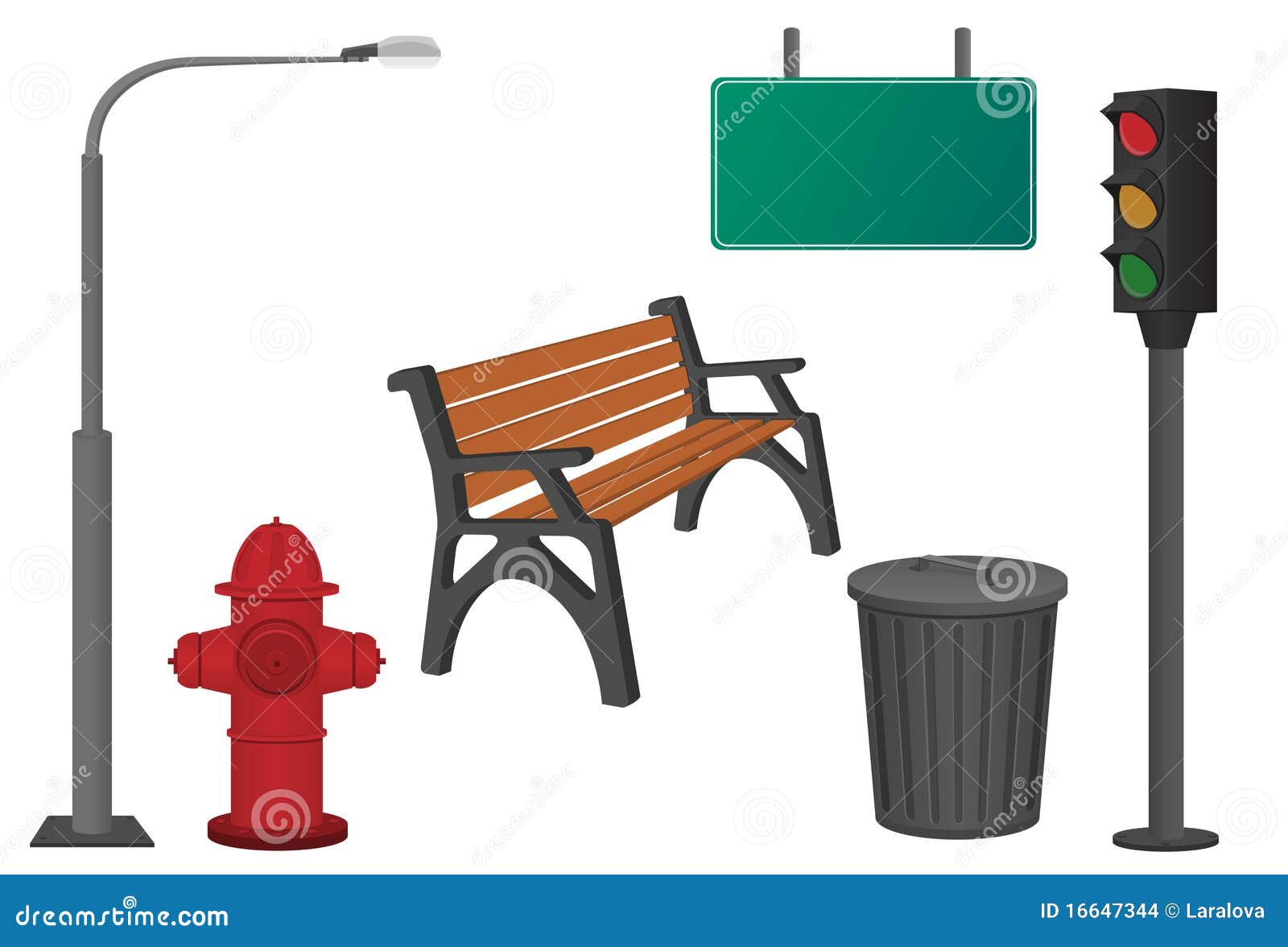 City objects stock vector. Illustration of sign, detailed - 16647344