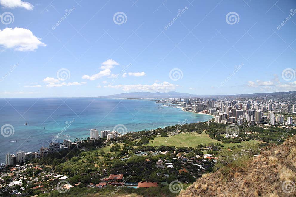 City and ocean view stock image. Image of honolulu, hawaii - 29240789
