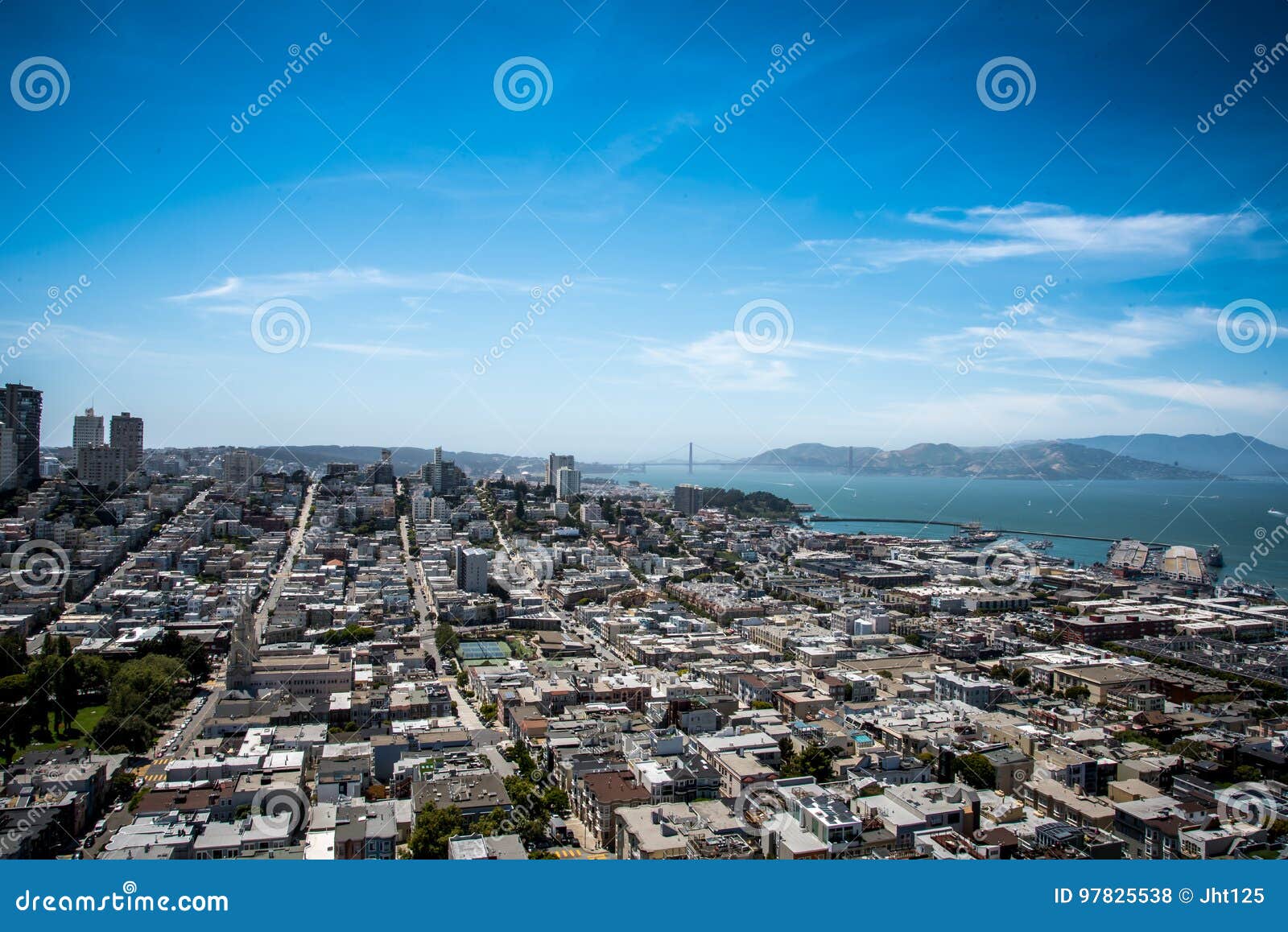 City and Ocean View Landscape Stock Photo - Image of outdoor ...
