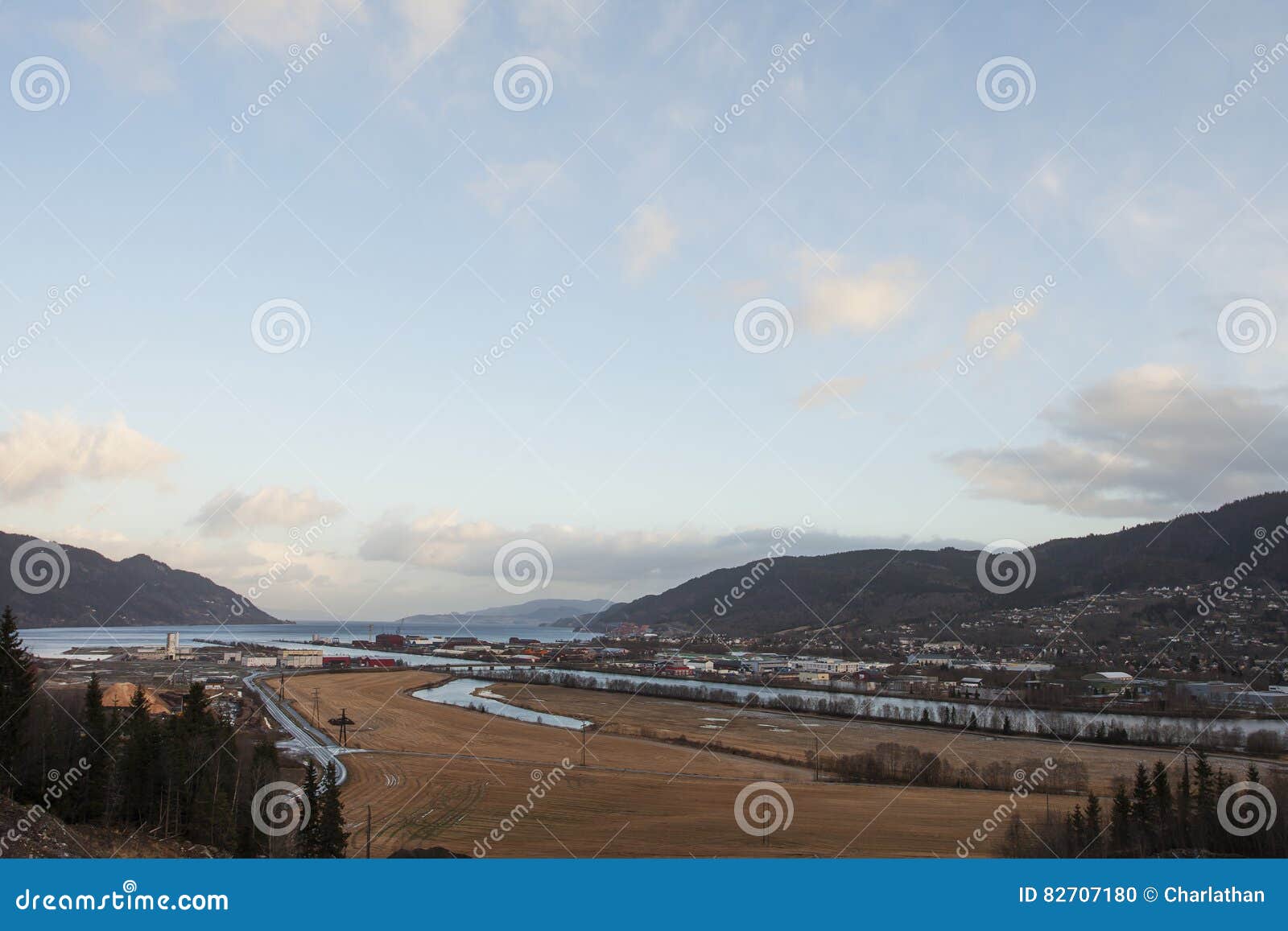 The City of Orkanger stock photo. Image of europe, water - 82707180