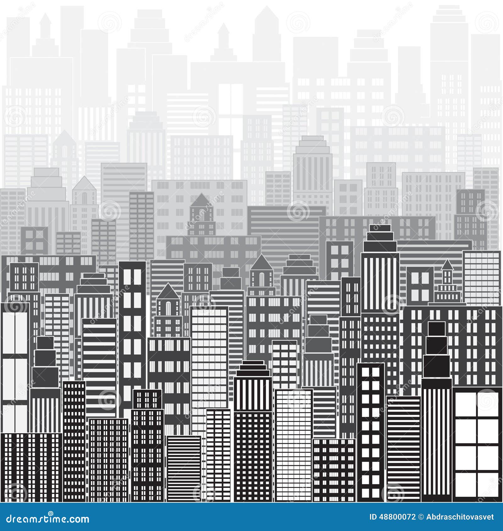 City panorama background stock vector. Illustration of perspective ...