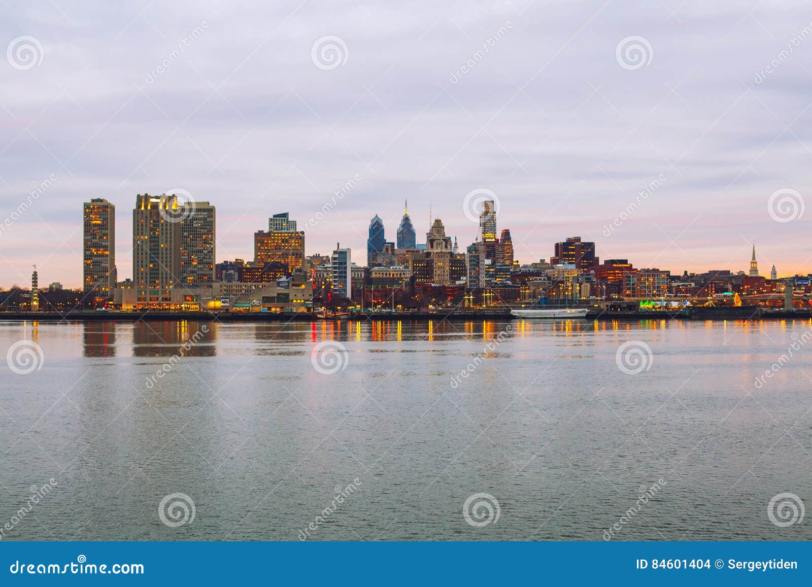 City Panorama of Philadelphia Editorial Stock Image - Image of abstract ...