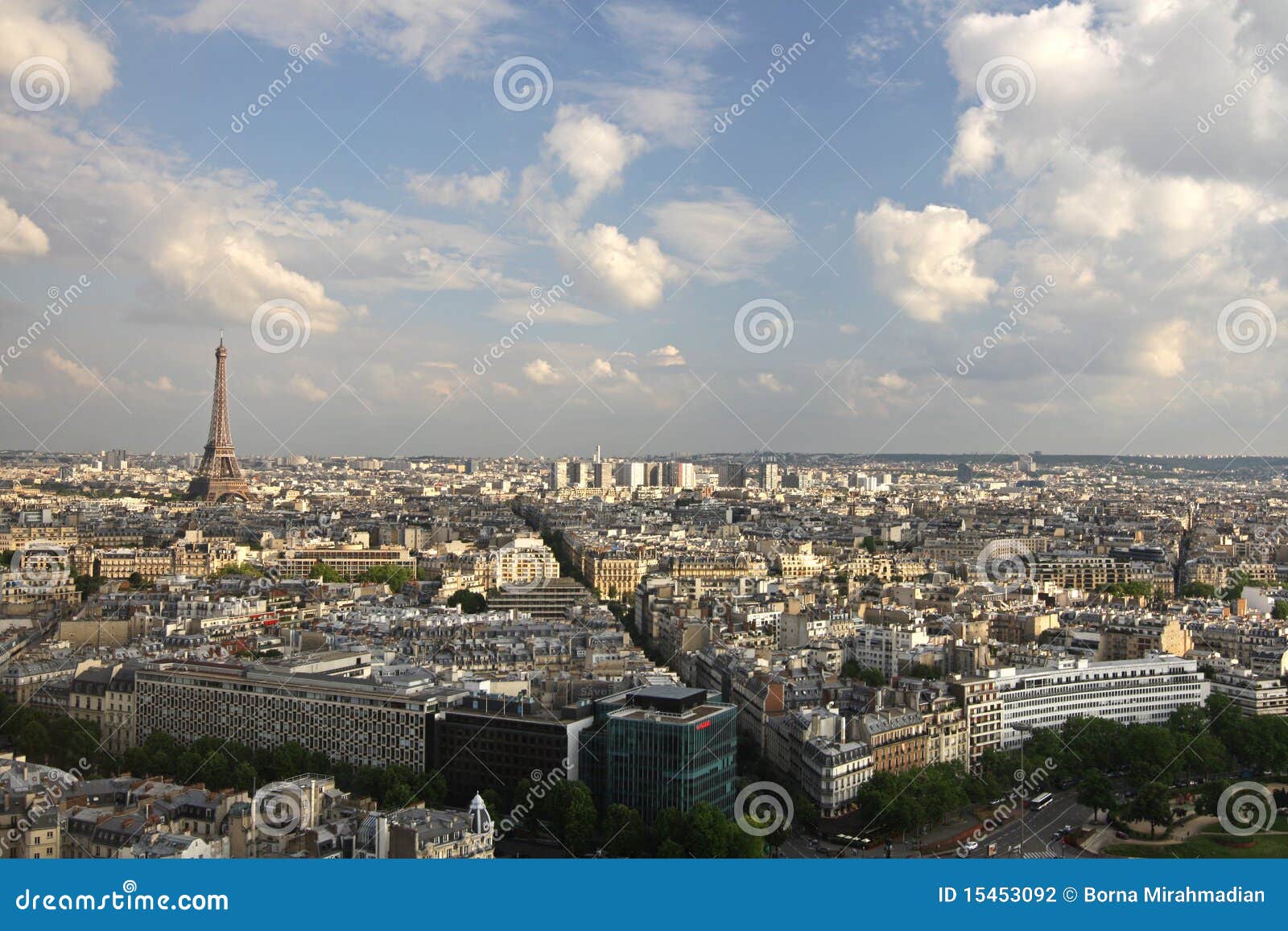 City of Paris from above stock photo. Image of rooftop - 15453092