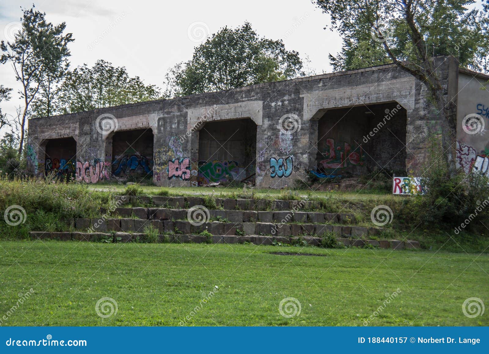 City Park with Old Shooting Range Stock Image - Image of field, winning ...