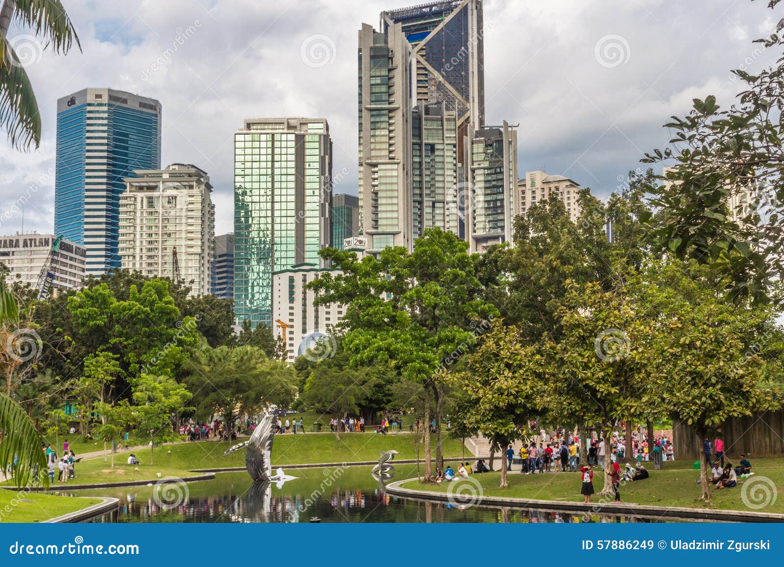 The City Park with a Small Lake Editorial Stock Image - Image of lake ...