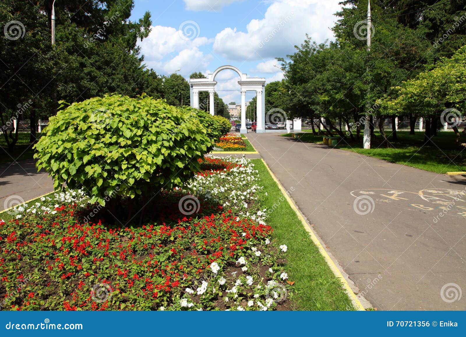 City park in summer day stock photo. Image of area, landscape - 70721356