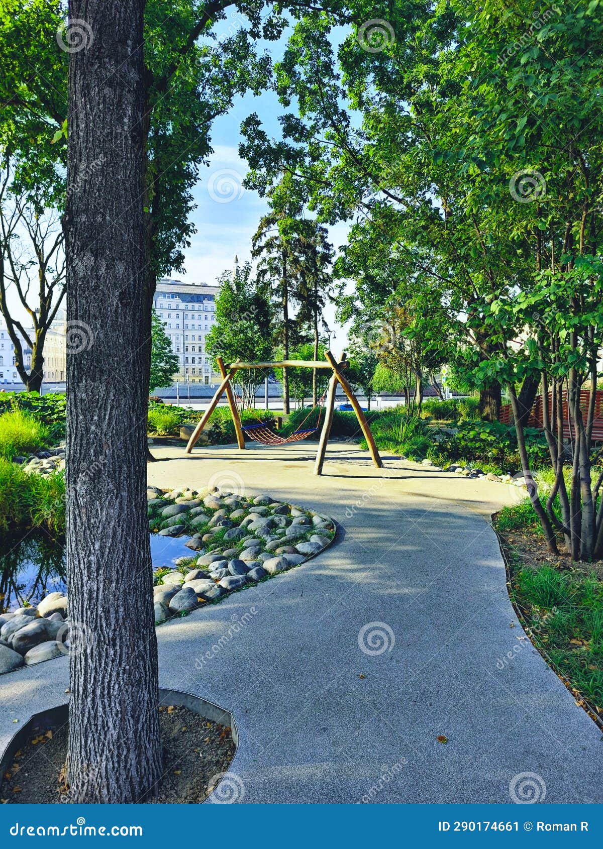 City Park, Trees, Stones, the Promenade, the Promenade in the City Park ...