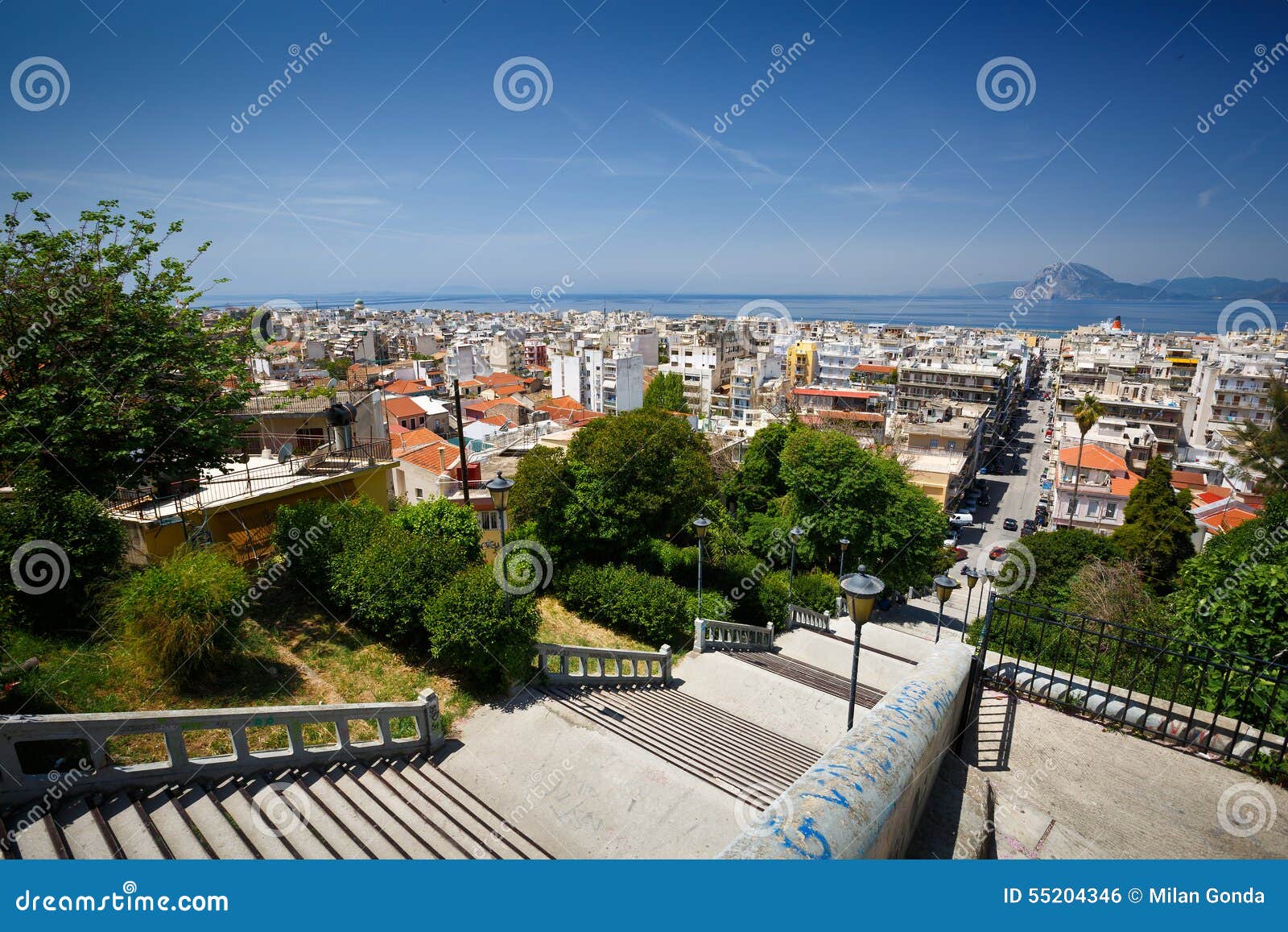 City of Patras. stock photo. Image of promenade, coast - 55204346