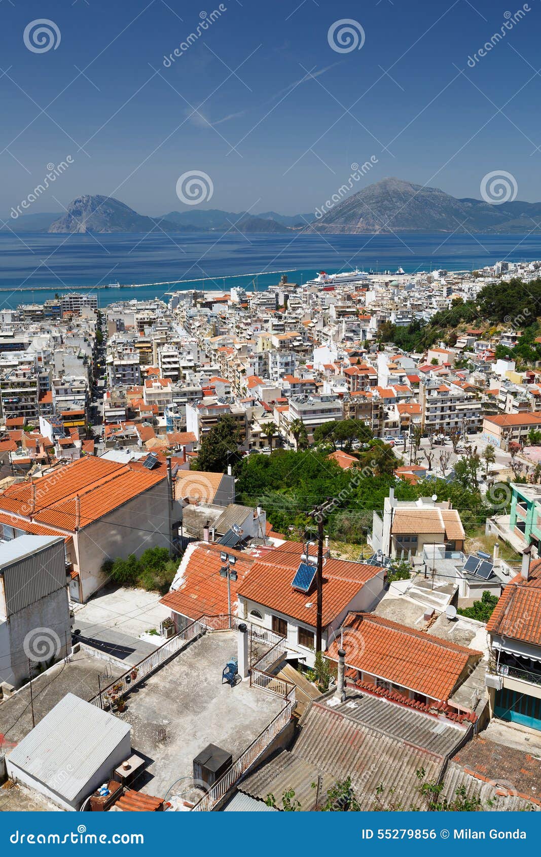City of Patras. stock photo. Image of centre, peloponnese - 55279856