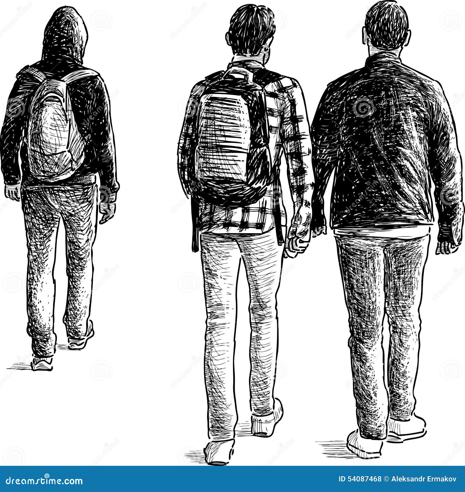 City pedestrians stock vector. Illustration of walk, persons - 54087468