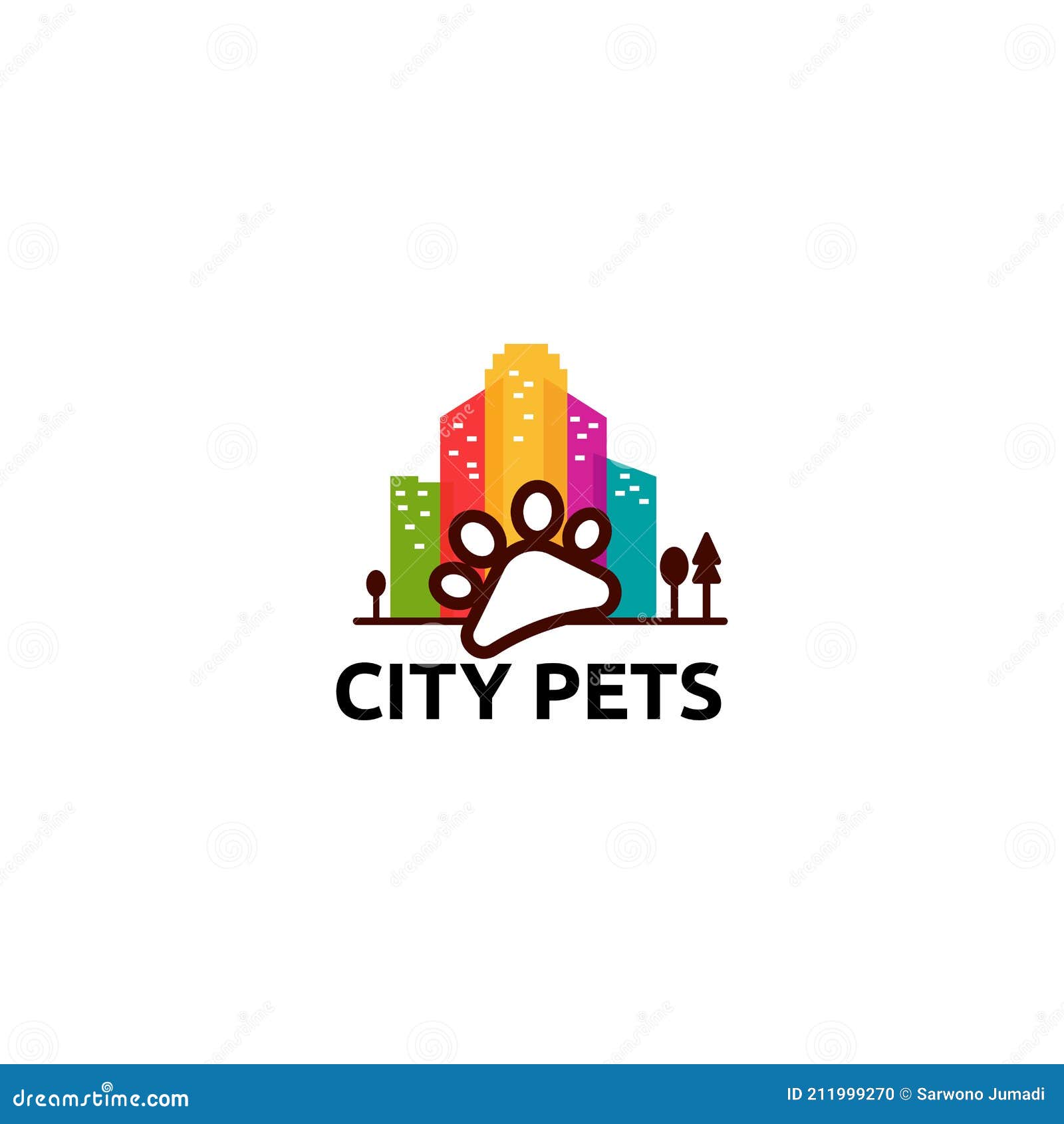 City Pet Logo Vector, Concept, Icon, Element, and Template for Company ...