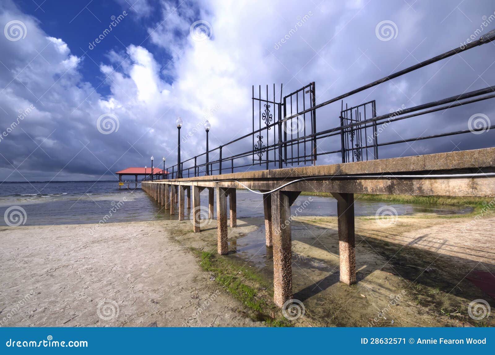 City pier during a storm stock image. Image of tropical - 28632571