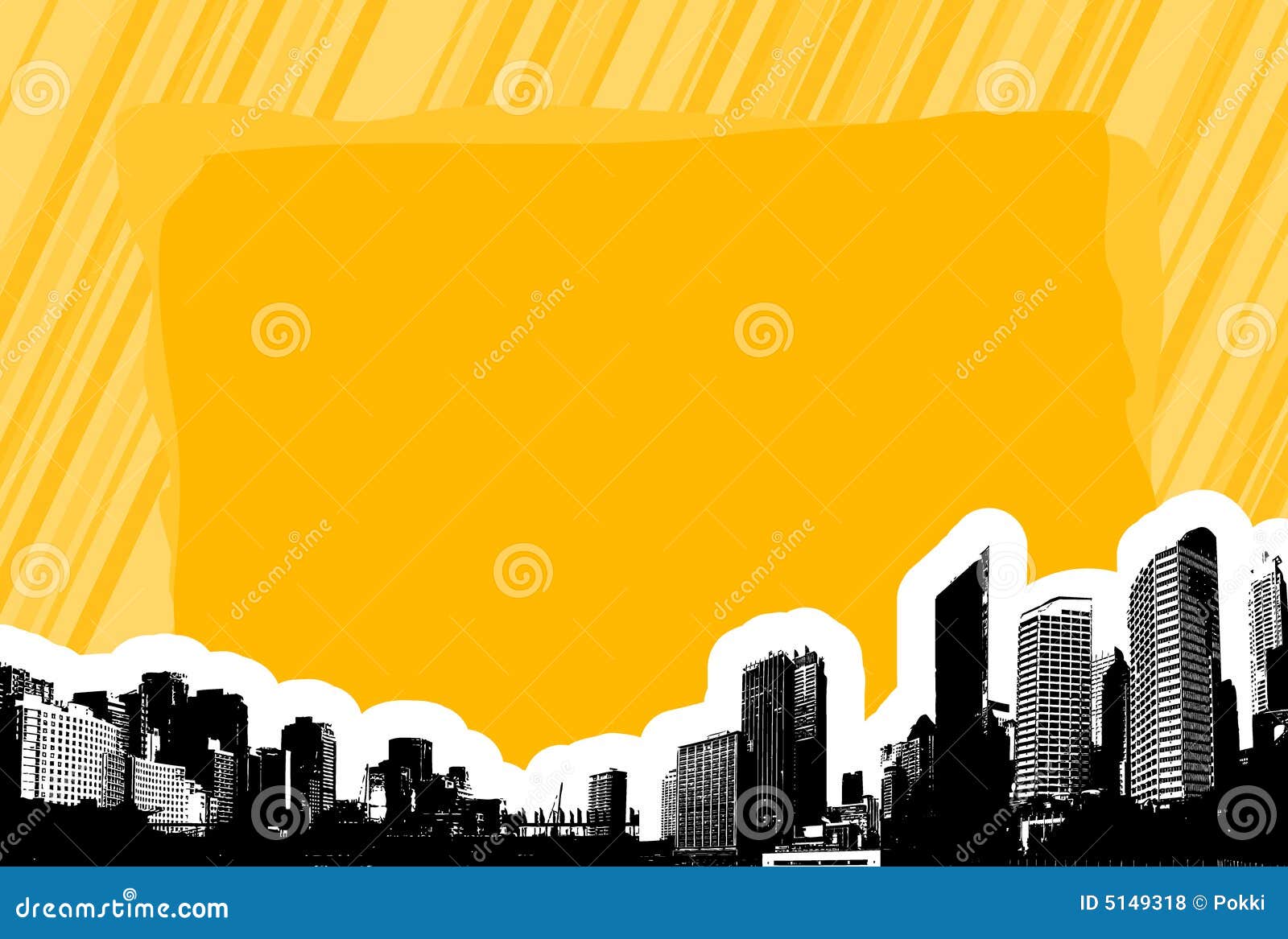 City with place for text. stock vector. Illustration of decorative ...