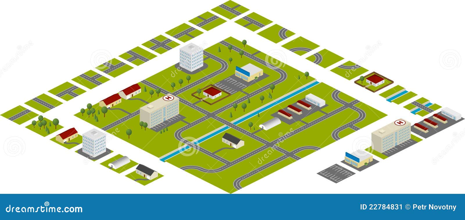 City plan stock vector. Illustration of road, urban, city - 22784831