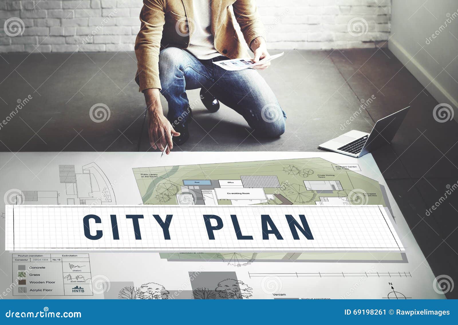 City Plan Municipality Community Town Management Concept Stock Image ...