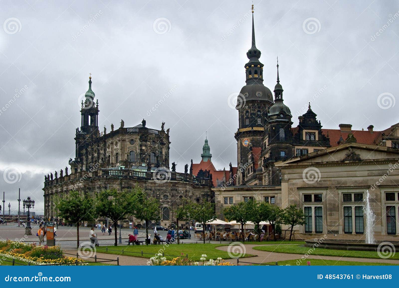 City platz in Germany stock image. Image of architecture - 48543761