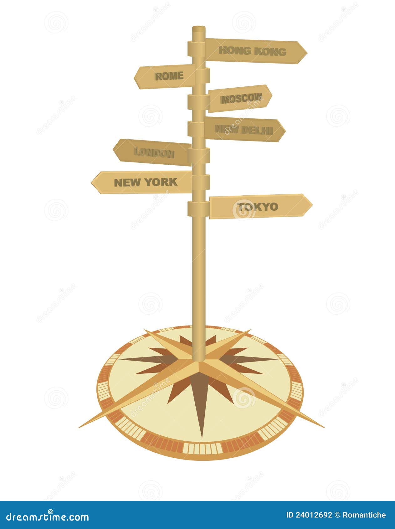 London Compass Design Map Artprint Vector Illustration | CartoonDealer ...