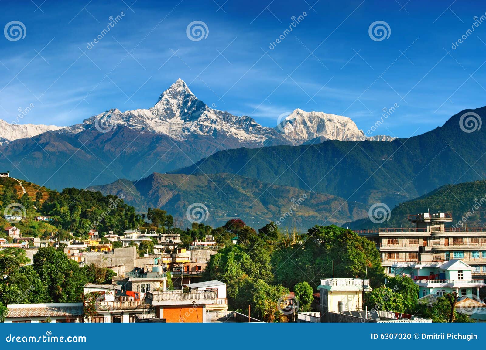 City of Pokhara, Nepal stock photo. Image of height, forest - 6307020