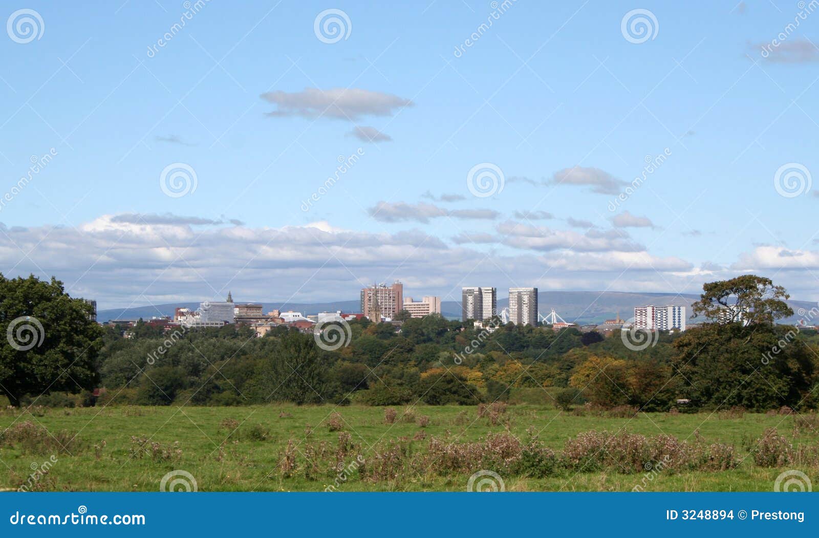 City of Preston, Lancashire. Stock Photo - Image of city, trees: 3248894