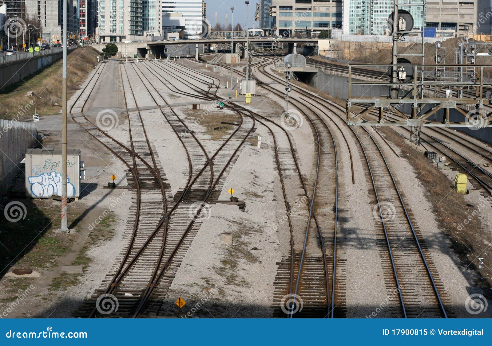 City Railroad tracks stock image. Image of multiple, train - 17900815