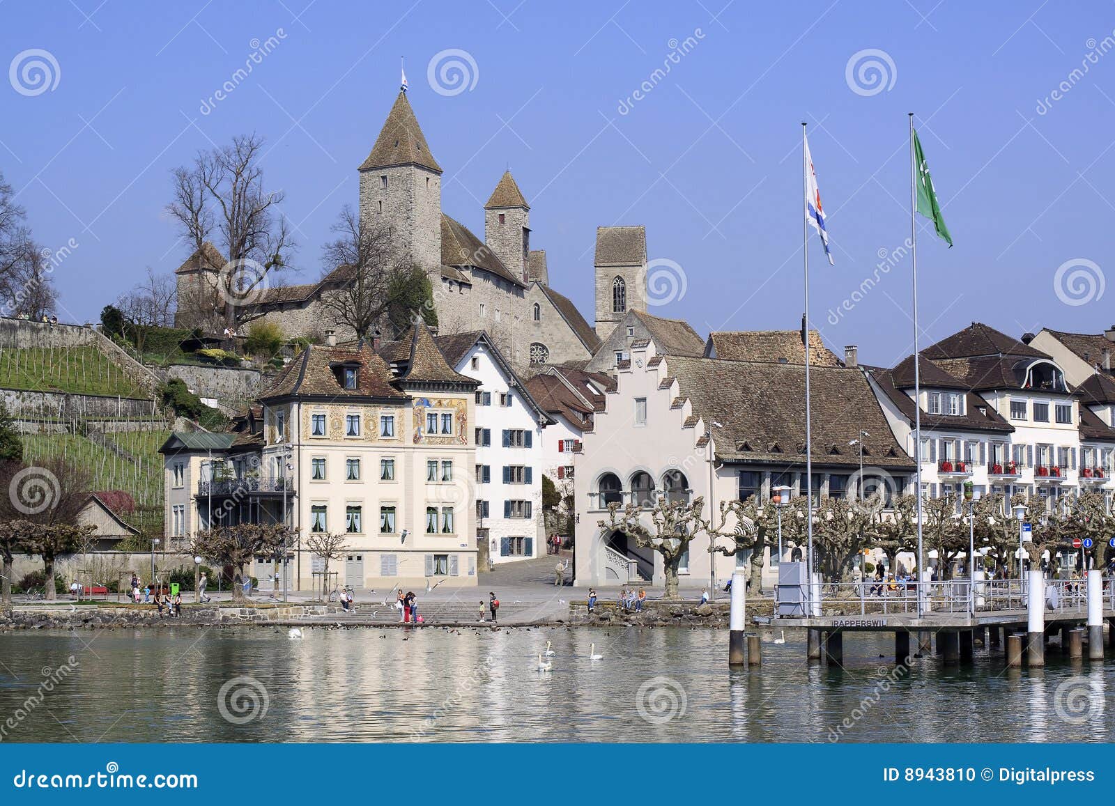City of Rapperswil in Switzerland Stock Photo - Image of urban, town ...