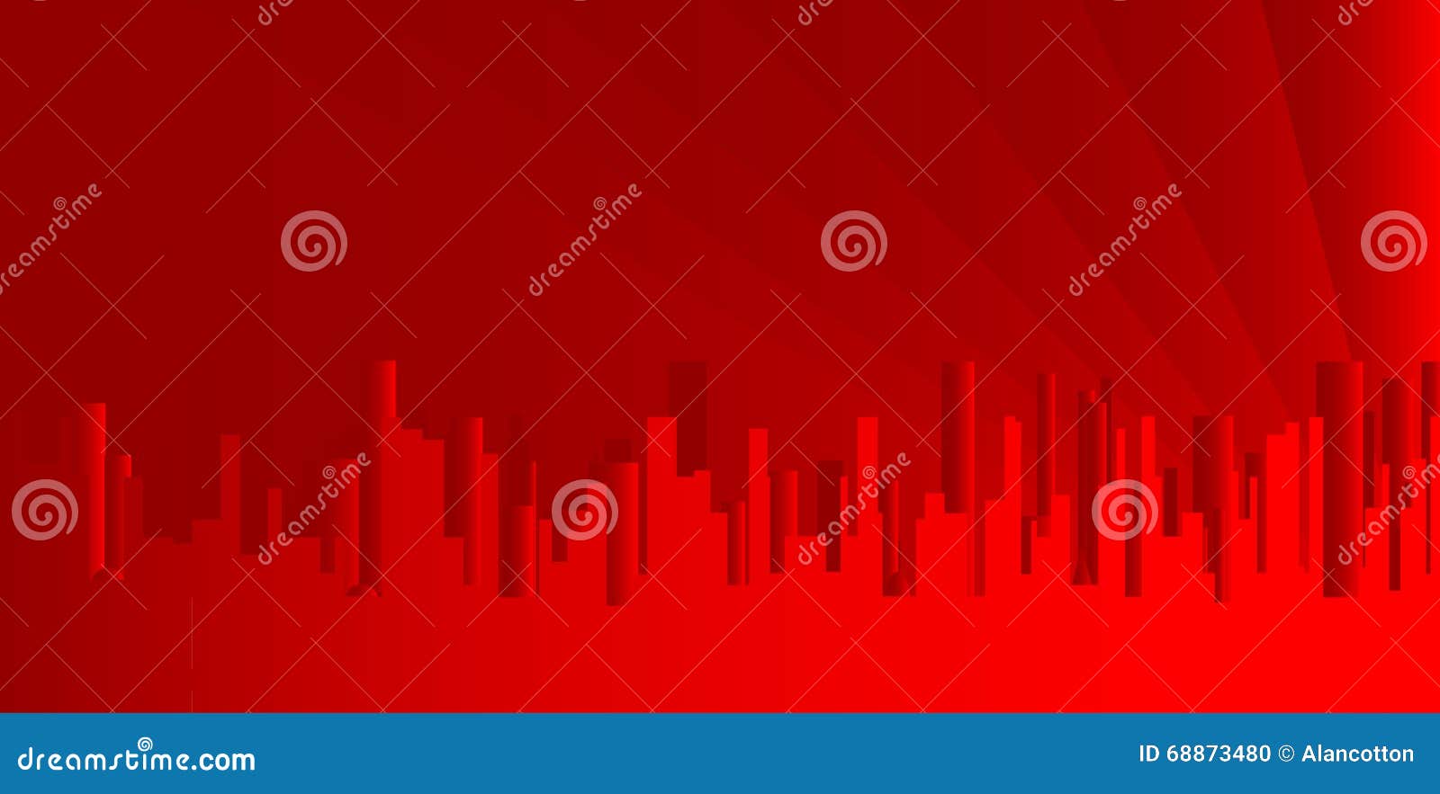 City Redscape stock vector. Illustration of sunset, dawn - 68873480