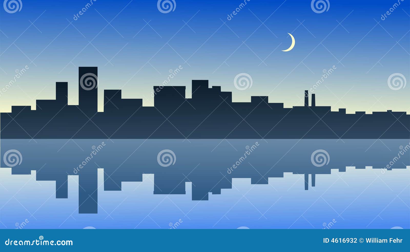 City Reflection stock vector. Illustration of reflection - 4616932