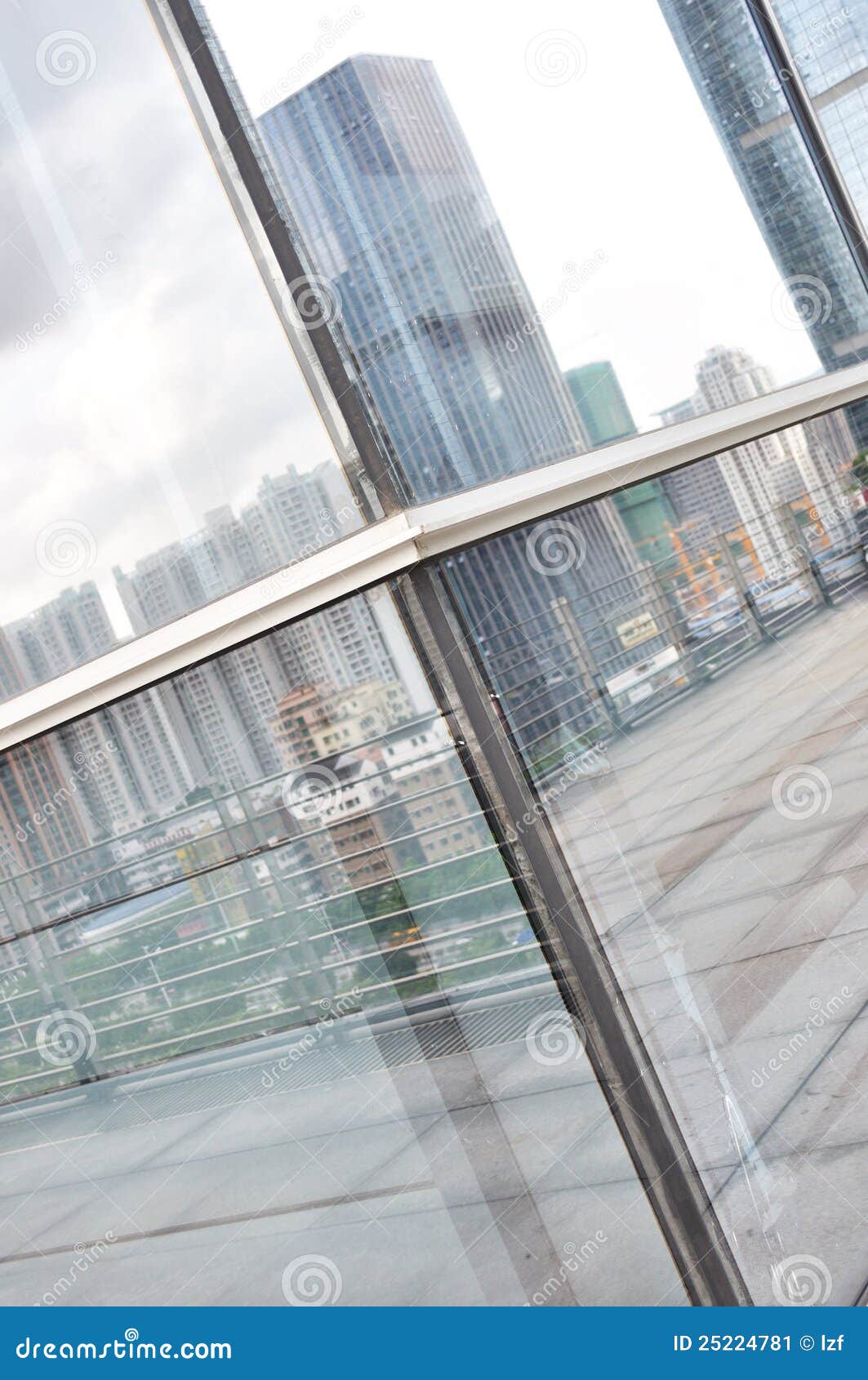 City reflection on window stock image. Image of skyscrapers - 25224781