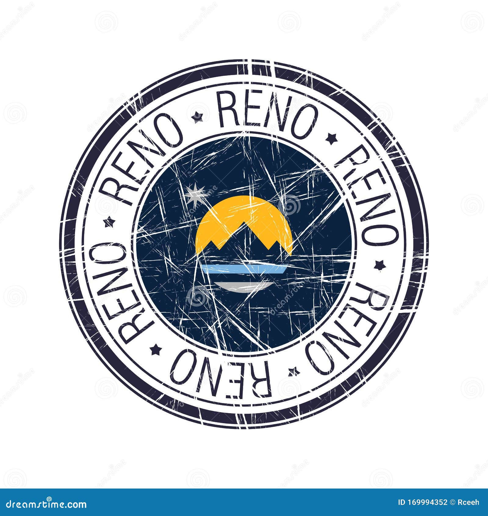 City of Reno, Nevada Vector Stamp Stock Vector - Illustration of ...