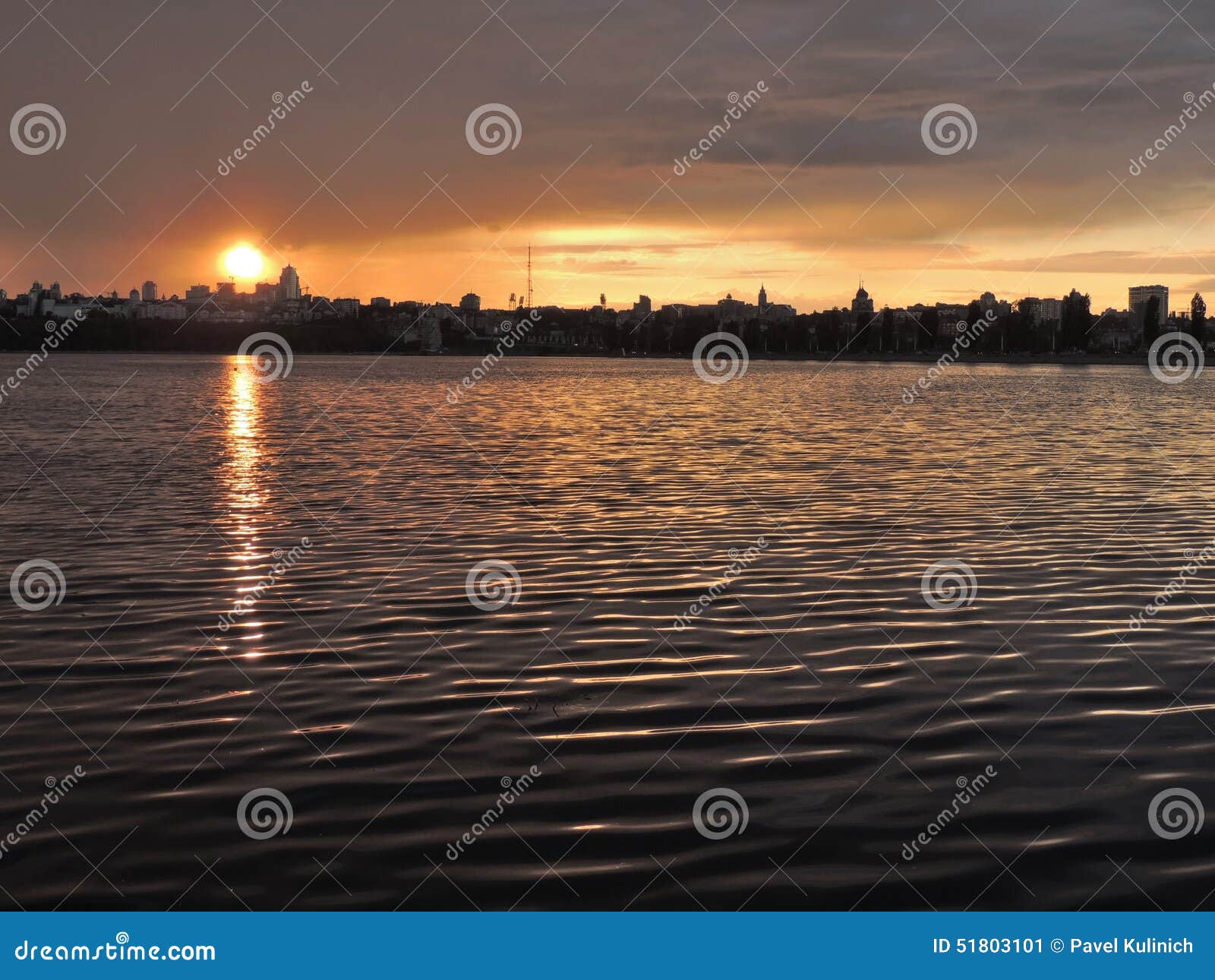 City Riverside on a Rainy Day Stock Image - Image of cupola, loom: 51803101