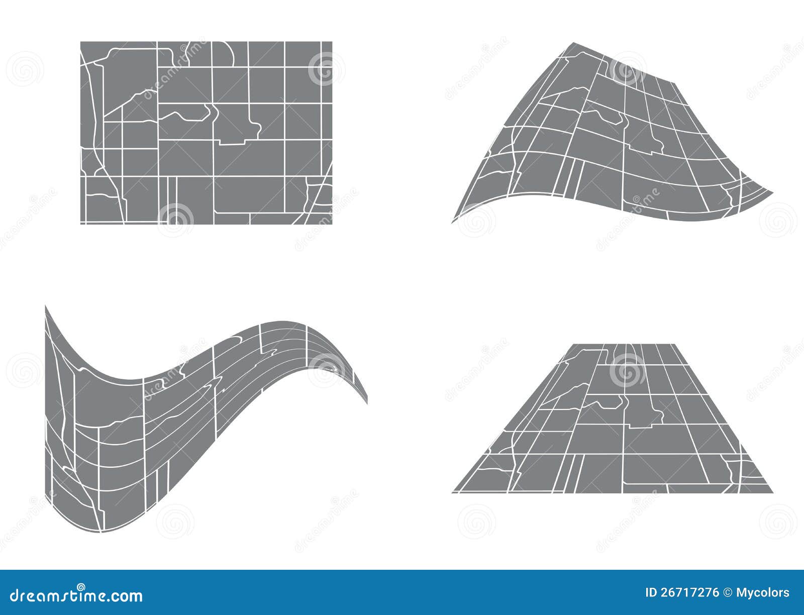 City Road Map - Set - Vector Stock Vector - Illustration of scheme ...