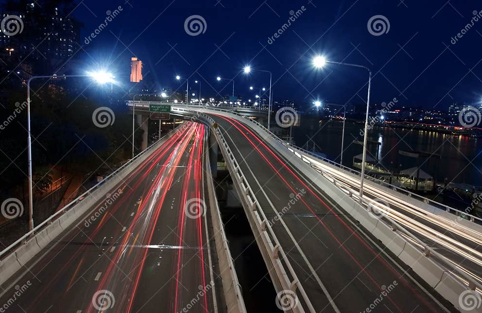 City Road at Night stock photo. Image of drive, movement - 221158