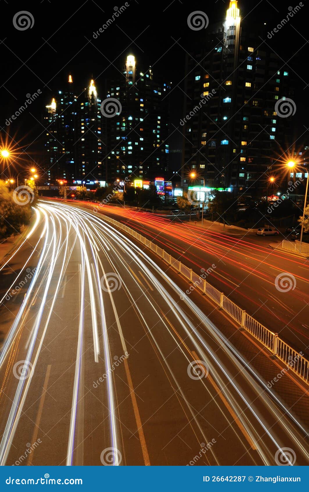 City road at night stock image. Image of lane, asia, sports - 26642287