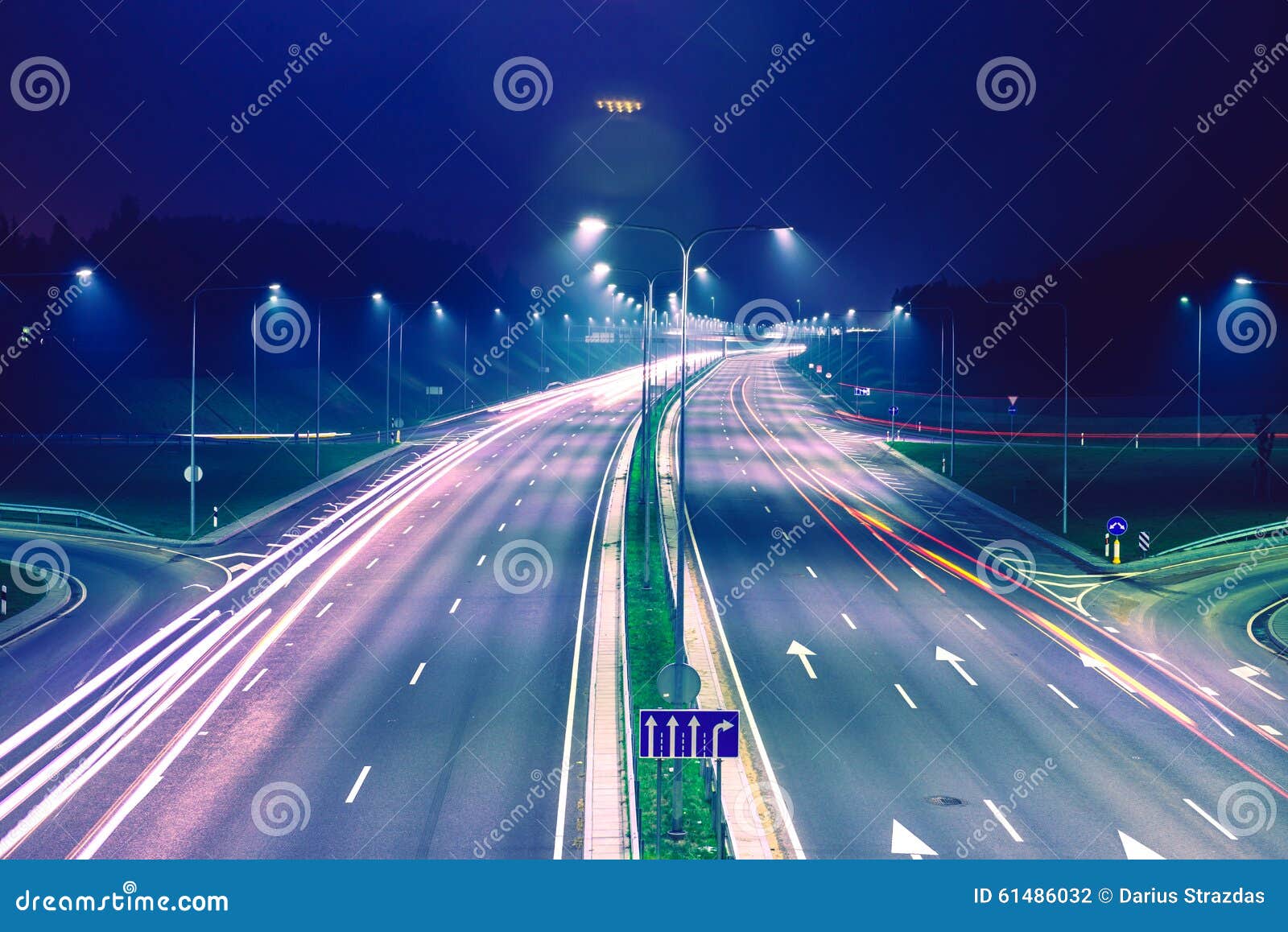 City road night scene stock photo. Image of line, evening - 61486032