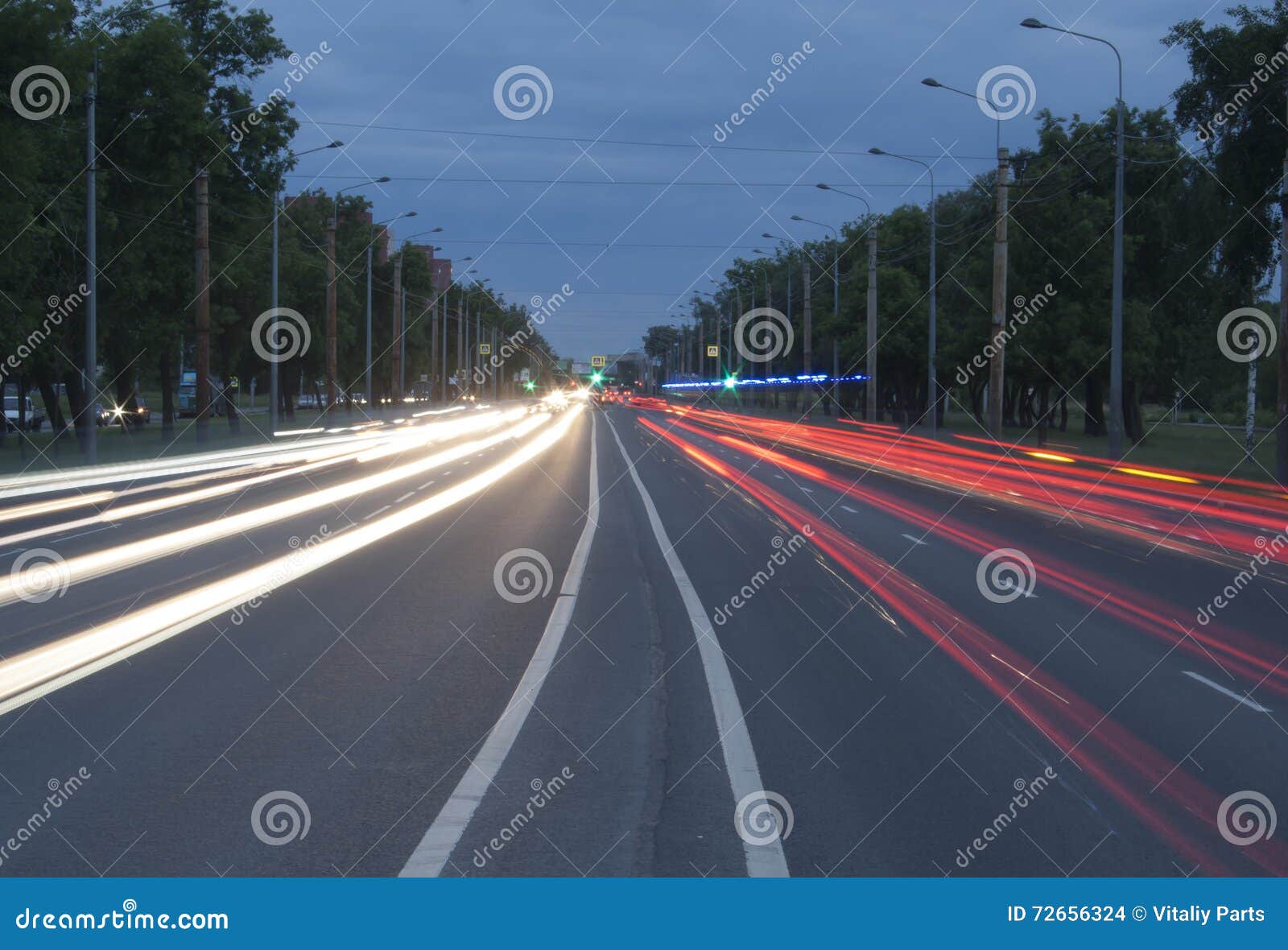 City road at night stock photo. Image of motion, trail - 72656324