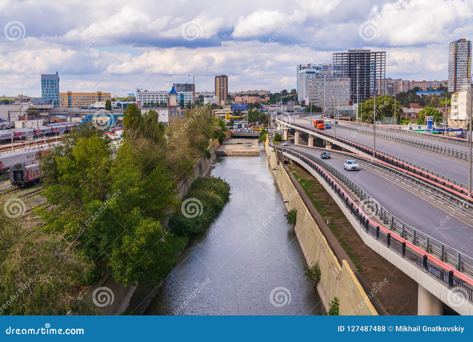 City Road Surface Floor with Viaduct Bridge Stock Photo - Image of ...