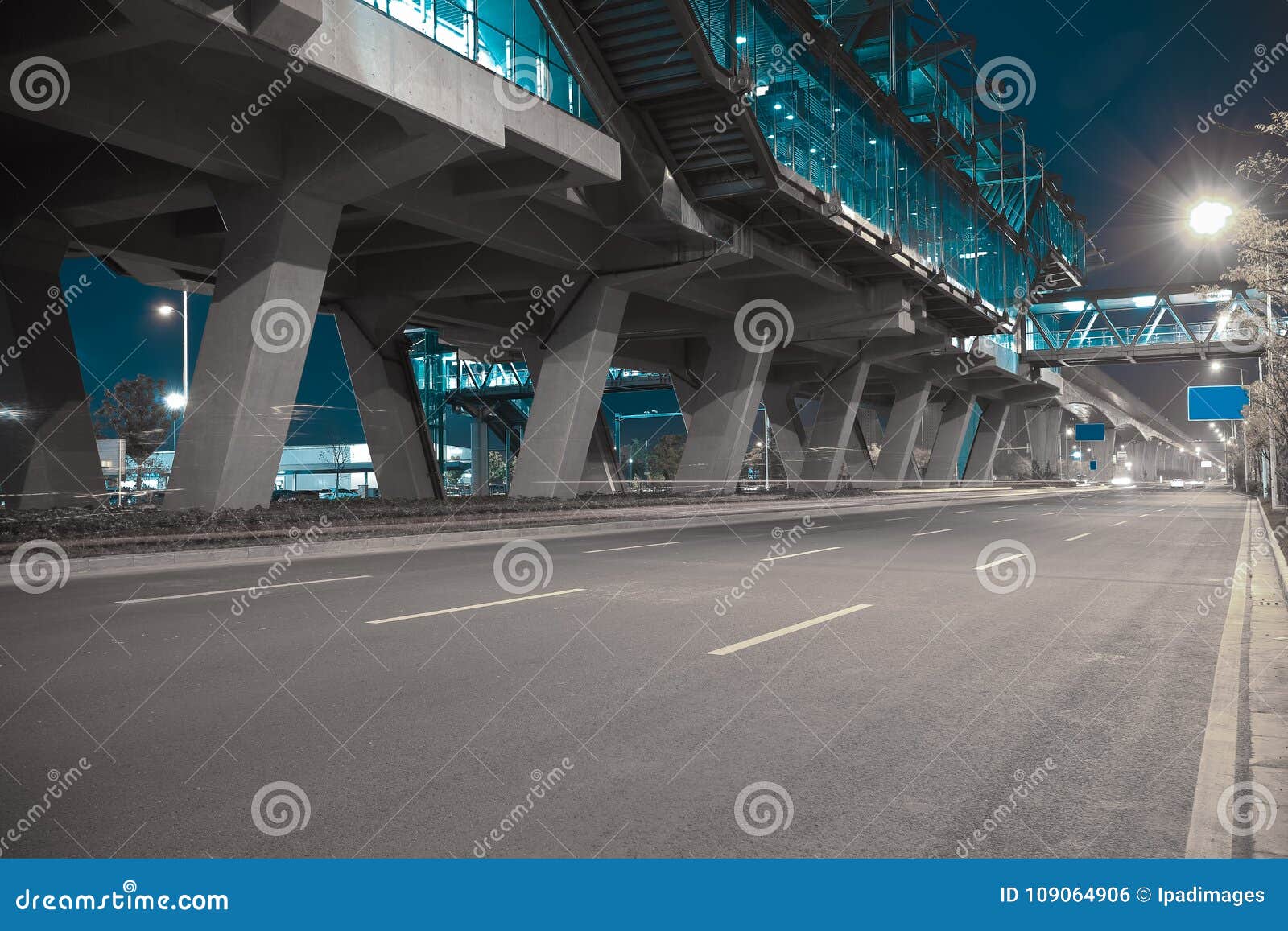 City Road Surface Floor with Viaduct Bridge Stock Photo - Image of ...