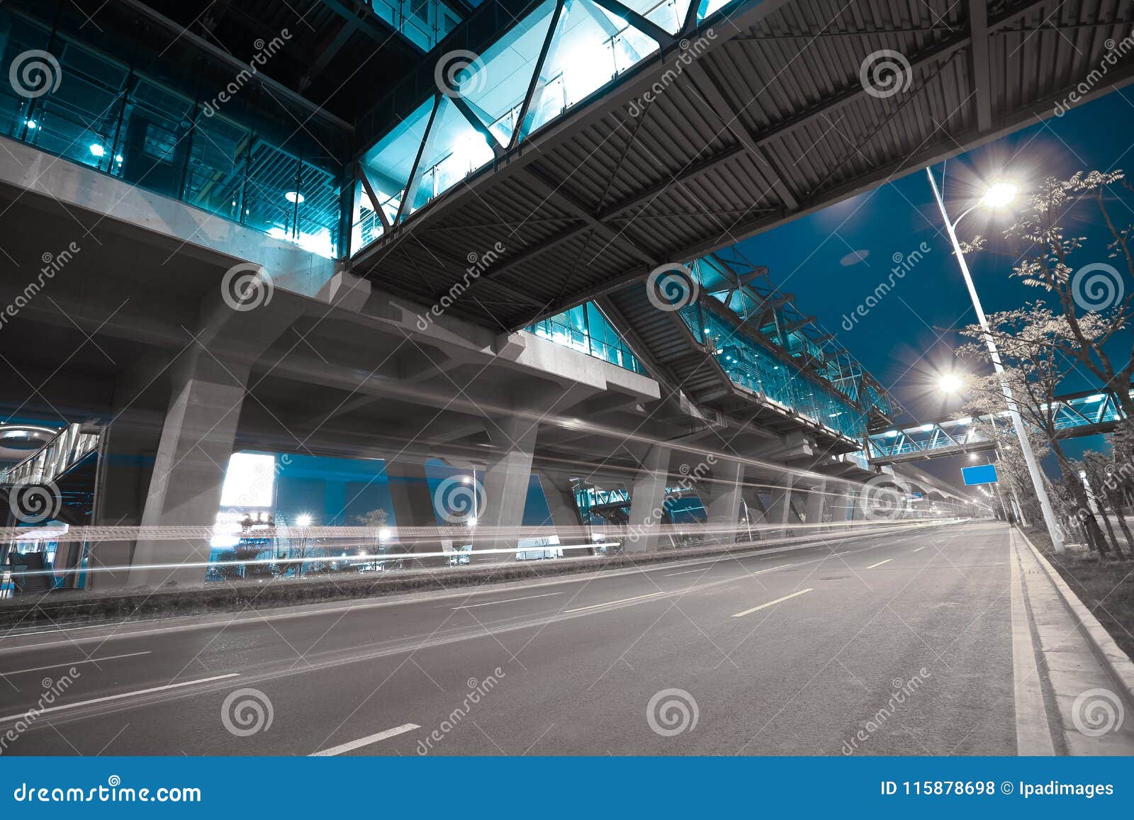 City Road Surface Floor with Viaduct Bridge Stock Photo - Image of ...