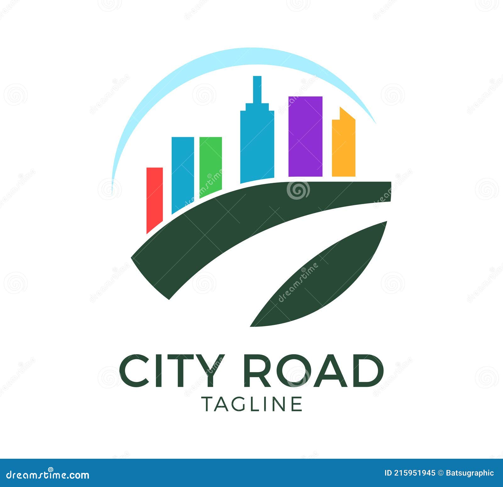 City Road Vector Logo Template Design Stock Vector - Illustration of ...