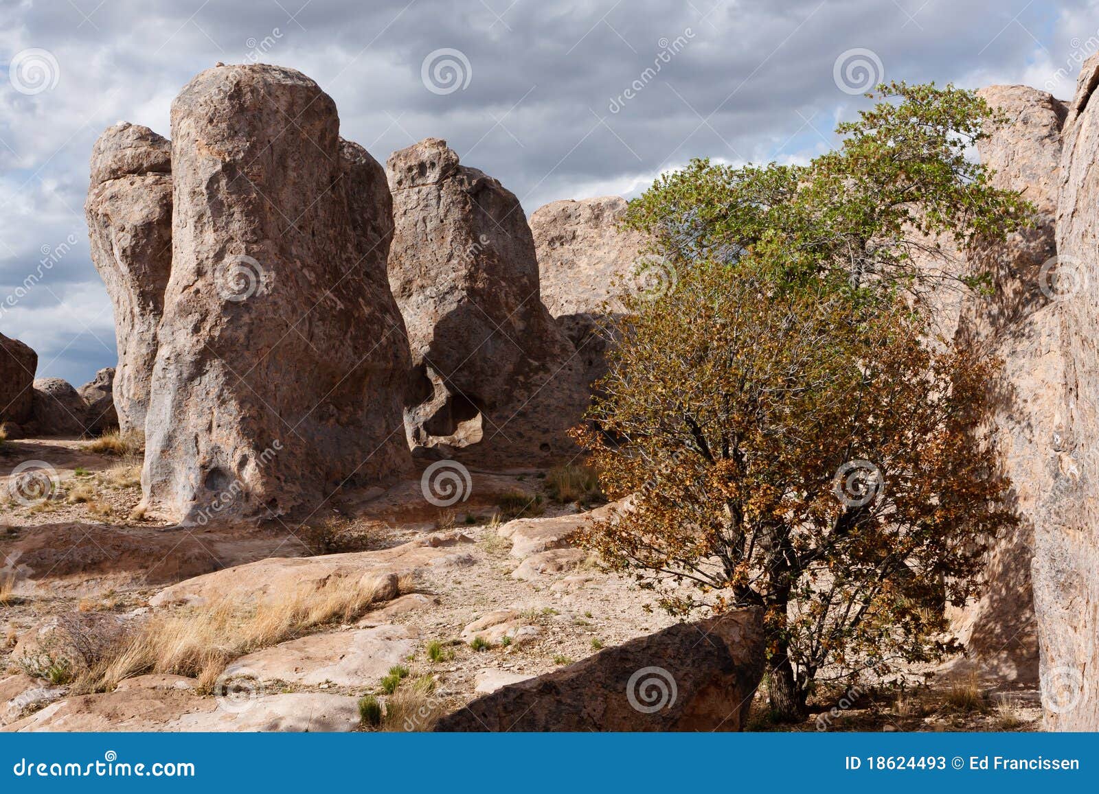 City of Rocks, New Mexico. stock image. Image of clouds - 18624493