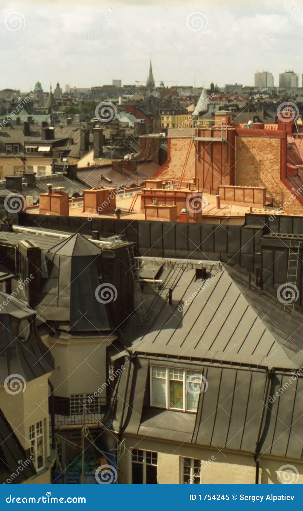 City roofs stock image. Image of roofs, outdoors, black - 1754245