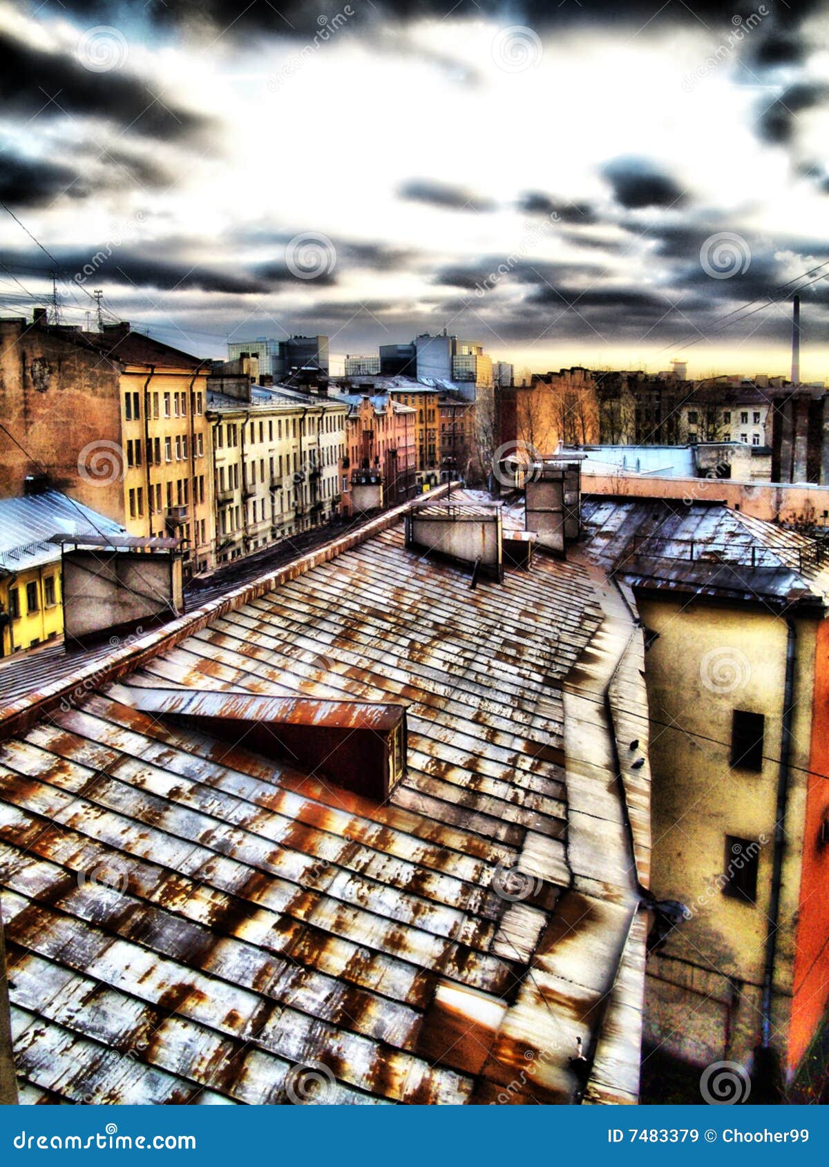 City Roofs stock image. Image of district, house, city - 7483379