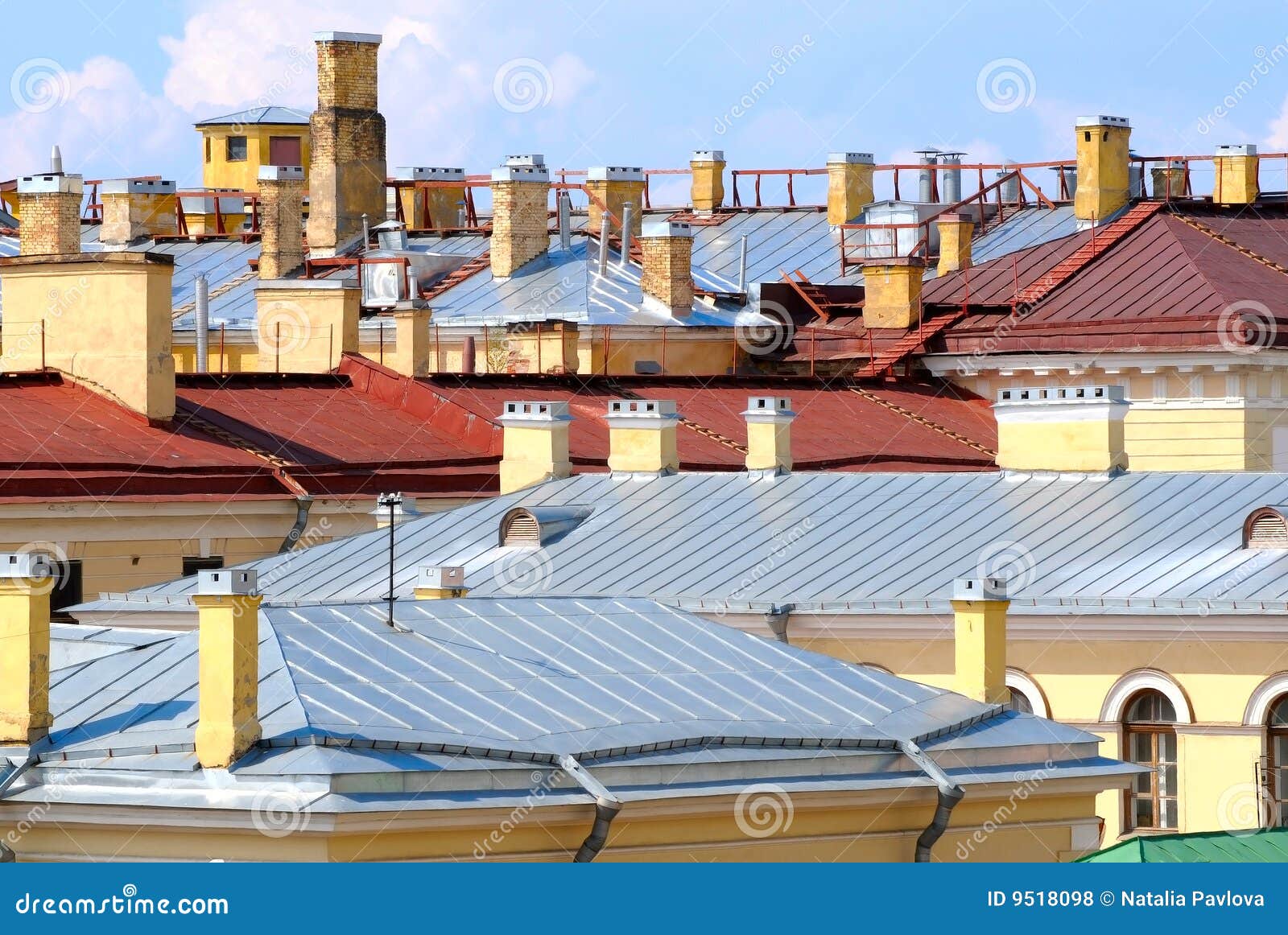 The city roofs stock photo. Image of roof, urban, aerial - 9518098