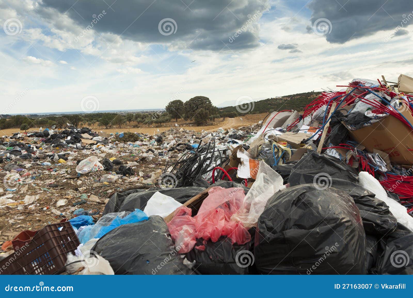 City s rubbish dump editorial photography. Image of blue - 27163007