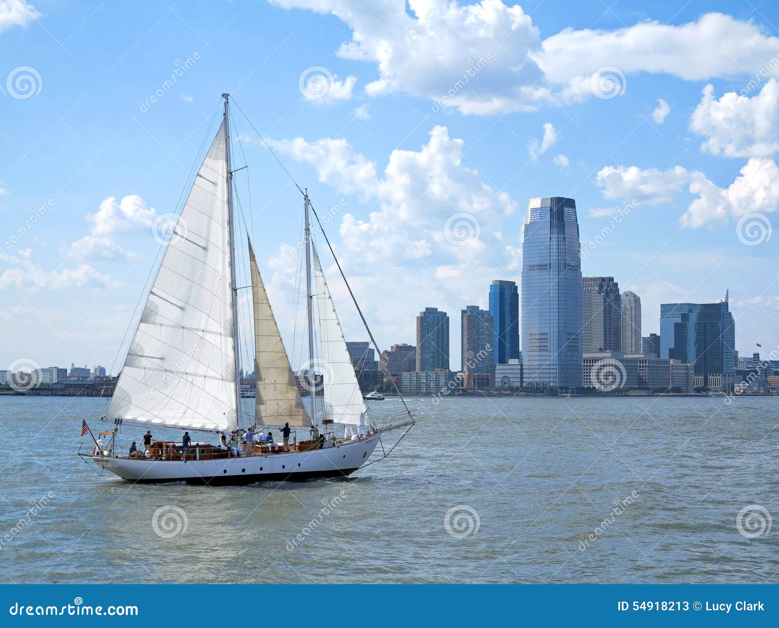 City and a Sail Boat stock image. Image of office, architectural - 54918213